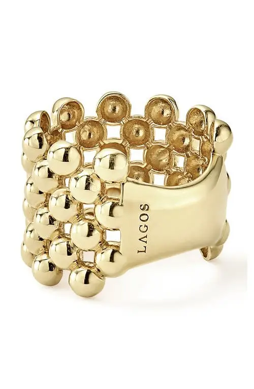 Lagos Caviar Wide Band Ring