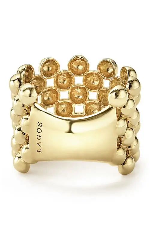 Lagos Caviar Wide Band Ring