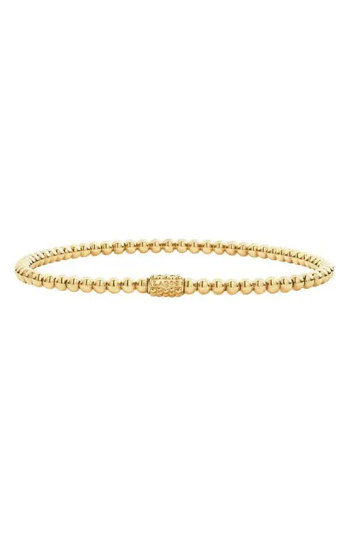 Lagos Signature Caviar Beaded Bracelet - Gold