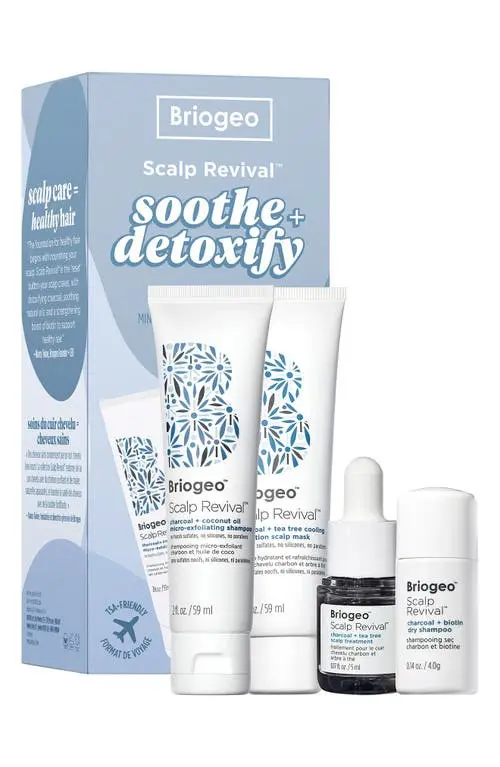 BRIOGEO Scalp Revival™ Soothe + Detoxify Travel Set For Dry, Itchy - No Color