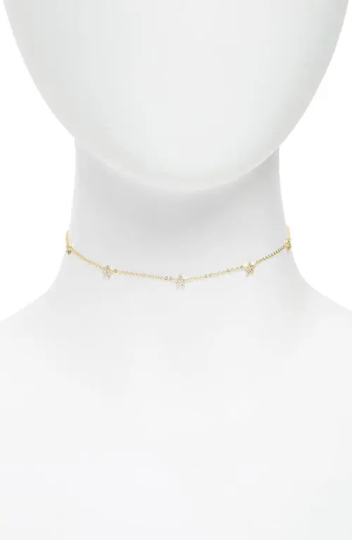 Argento Vivo Pavé Star Choker Necklace - Gold