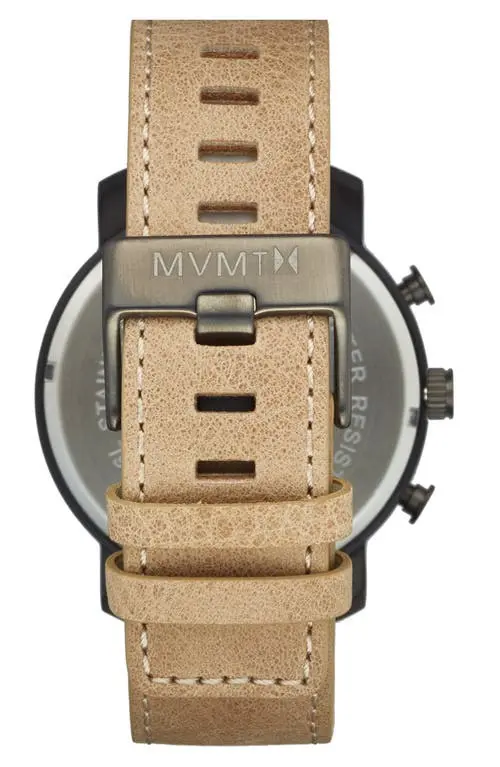 MVMT Chronograph Leather Strap Watch