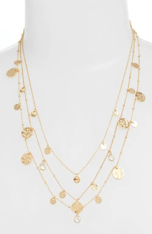 Ettika Set Of 3 Disc Necklaces - Gold