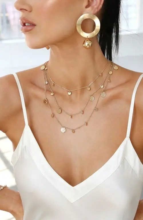 Ettika Set Of 3 Disc Necklaces