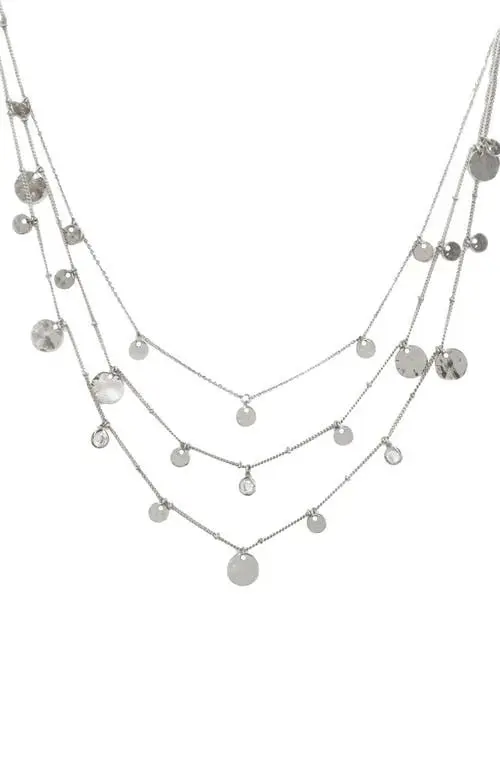 Ettika Set Of 3 Disc Necklaces - Silver