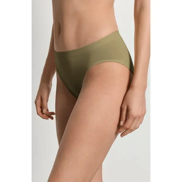 Hanro Touch Feeling High Cut Briefs - Covert Green
