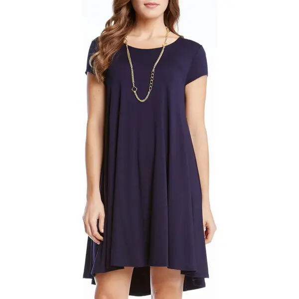 Karen Kane Maggie Cap-sleeve Dress - Navy