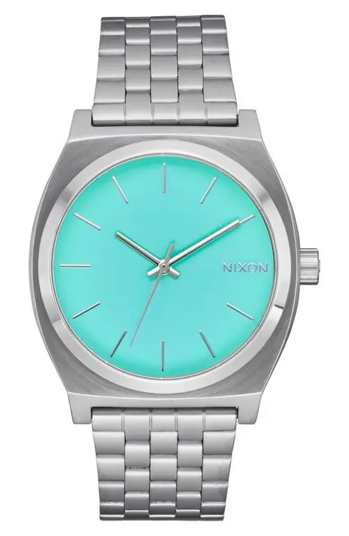 Nixon The Time Teller Bracelet Watch - Silver / Turquoise