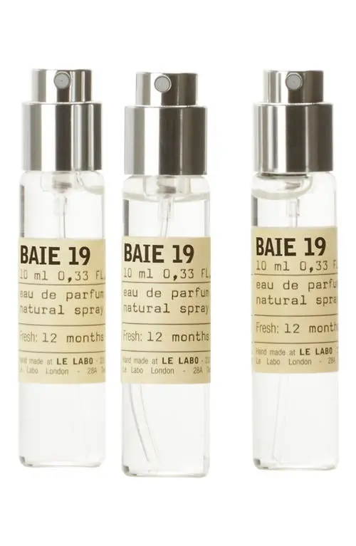 Le Labo Baie 19 Eau De Parfum Travel Tube Refill Trio - No Color
