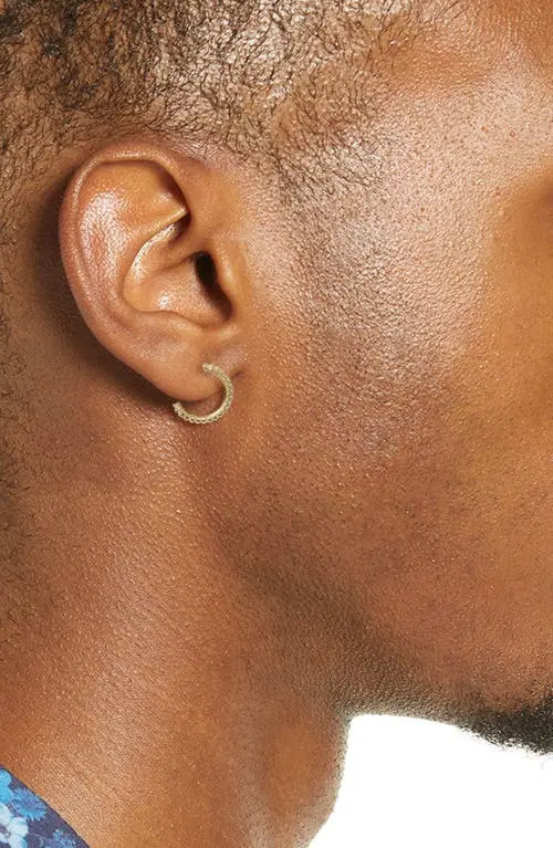 Nordstrom Pavé Huggie Hoop Earrings - Clear- Gold