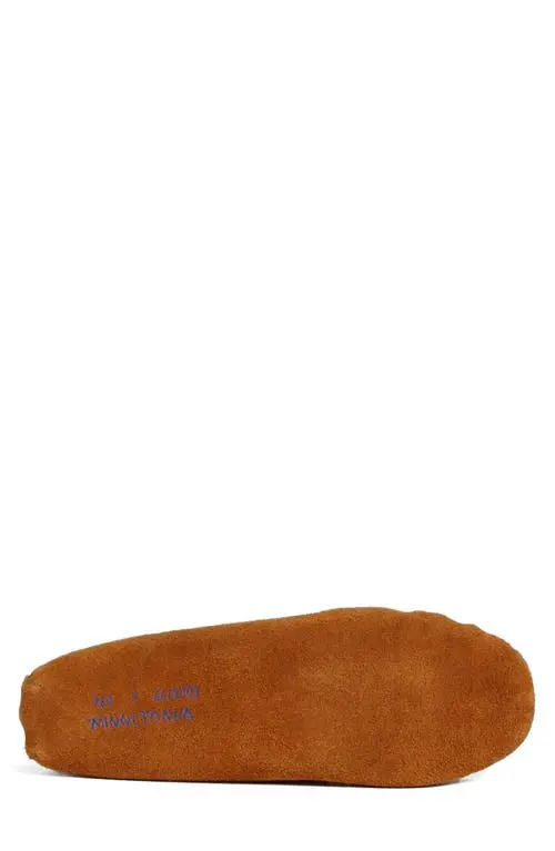 Minnetonka Softsole Suede Slipper - Brown Suede