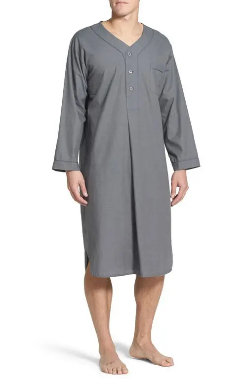 Majestic International Cotton Nightshirt - Charcoal