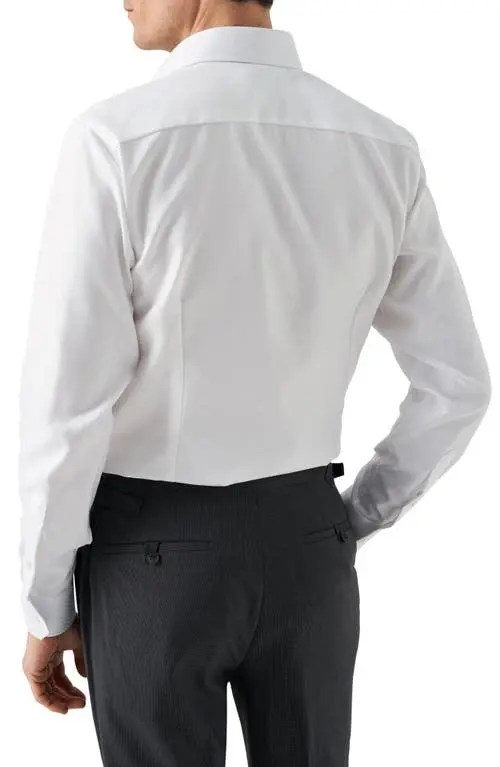 Eton Contemporary Fit Diagonal Weave Shirt - White/white