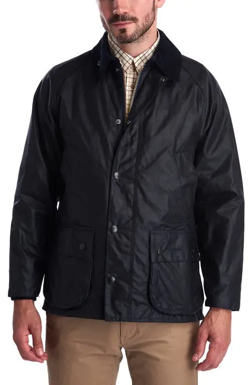 Barbour Bedale Water Resistant Waxed Cotton Jacket - Navy