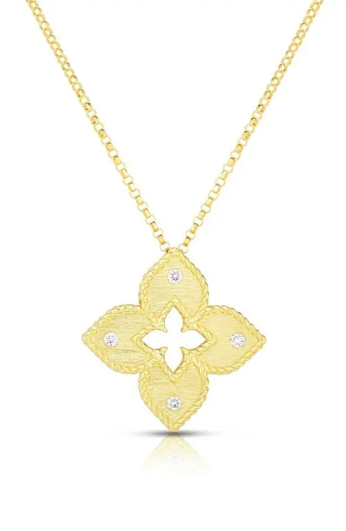 Roberto Coin Venetian Princess Diamond Pendant Necklace - Yellow Gold