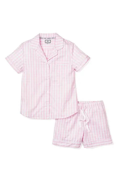 PETITE PLUME Gingham Short Pajamas - Pink