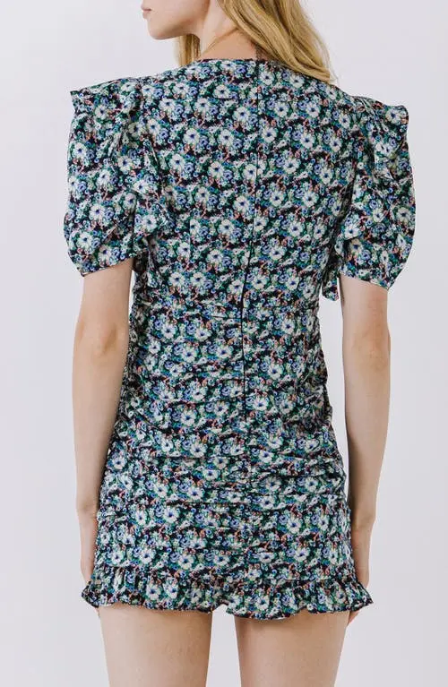Endless Rose Floral Shirred Minidress