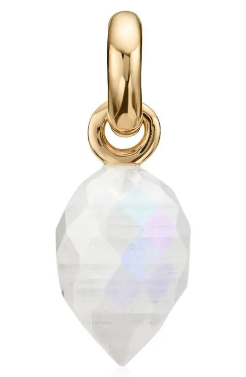 Monica Vinader Fiji Bud Gemstone Pendant - Yellow Gold/moonstone