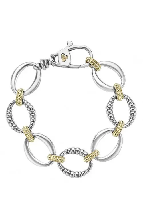 Lagos Link Two-tone Bracelet - Sterling Silver/gold