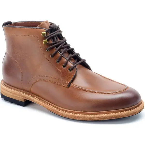 WARFIELD & GRAND Trench Lace-up Boot - Cognac