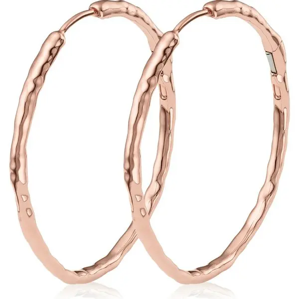 Monica Vinader Siren Muse Large Hoop Earrings - Rose Gold
