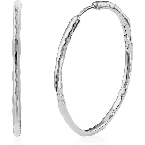 Monica Vinader Mv Siren™ Muse Large Hoop Earrings - Silver