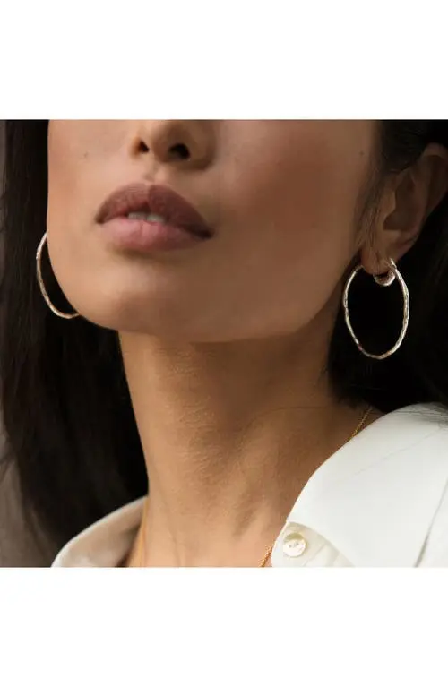 Monica Vinader Mv Siren™ Muse Large Hoop Earrings - Silver