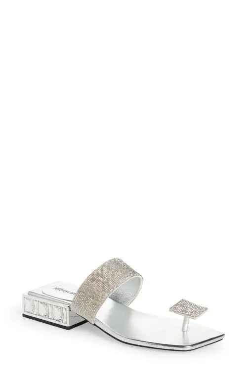 Jeffrey Campbell Alise Embellished Sandal - Silver