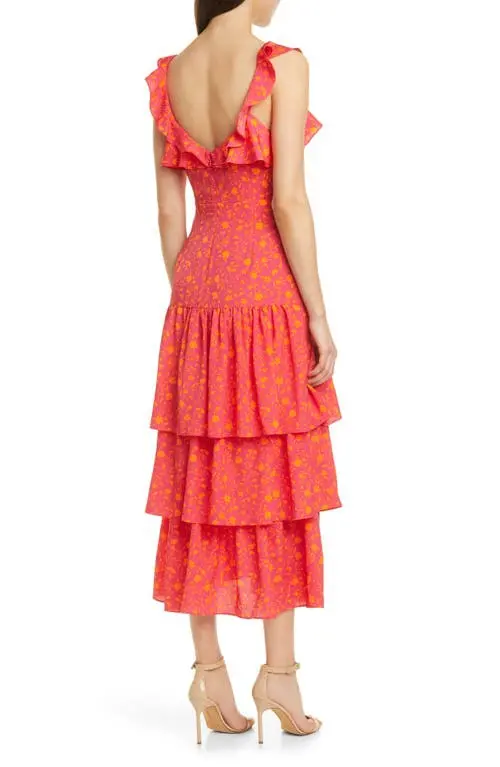 Likely Janie Floral Tiered Dress