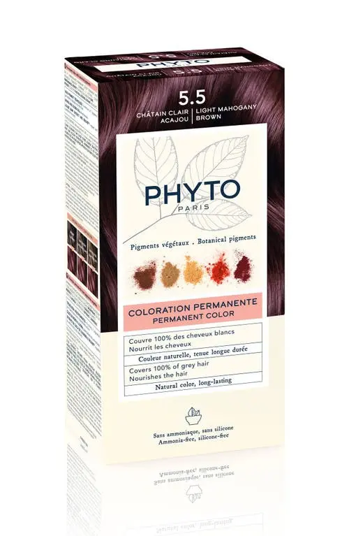 PHYTO Color Permanent Hair Color - 5.5 Light Mahogany Brown