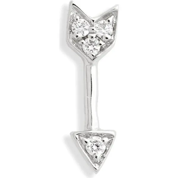 MARIA TASH Diamond Arrow Single Stud Earring - White Golddnu