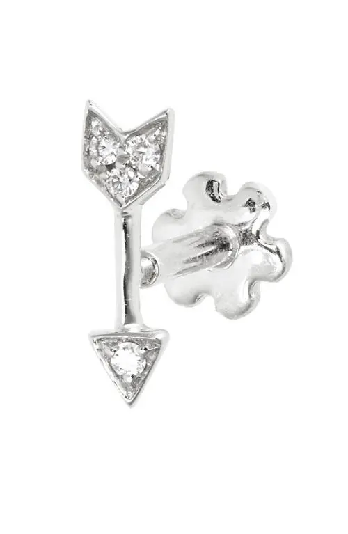 MARIA TASH Diamond Arrow Single Stud Earring - White Golddnu