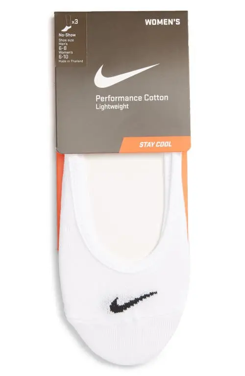 Nike 3-pack No-show Socks - White/black