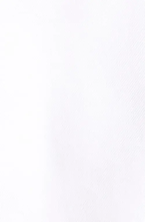 David Donahue Luxury Non-iron Trim Fit Solid Dress Shirt - White