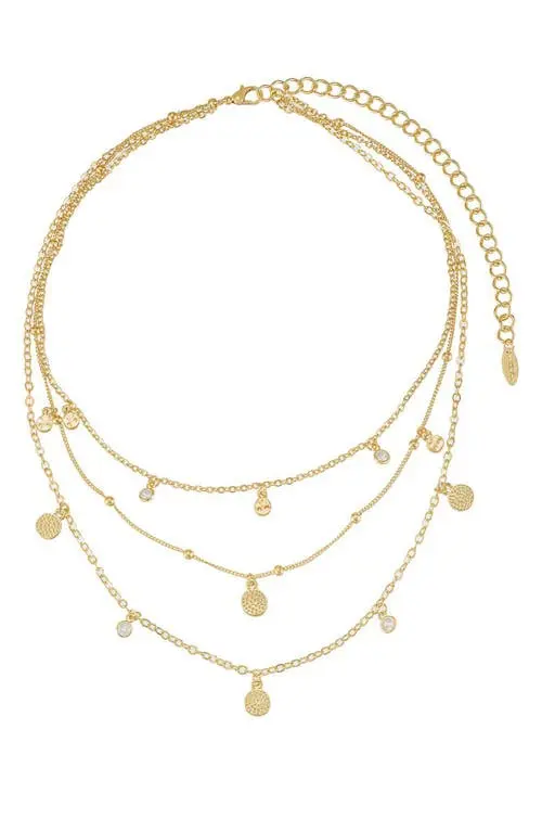 Ettika Multistrand Medallion Necklace - Gold