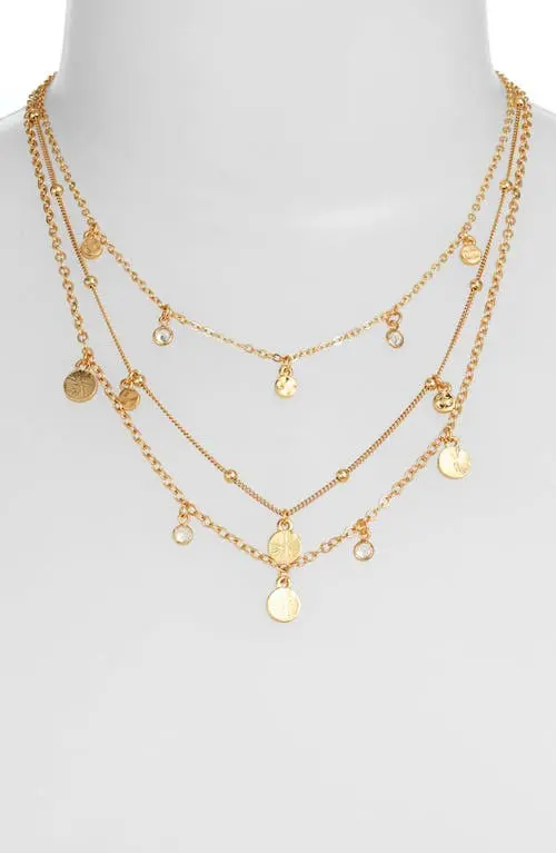 Ettika Multistrand Medallion Necklace - Gold