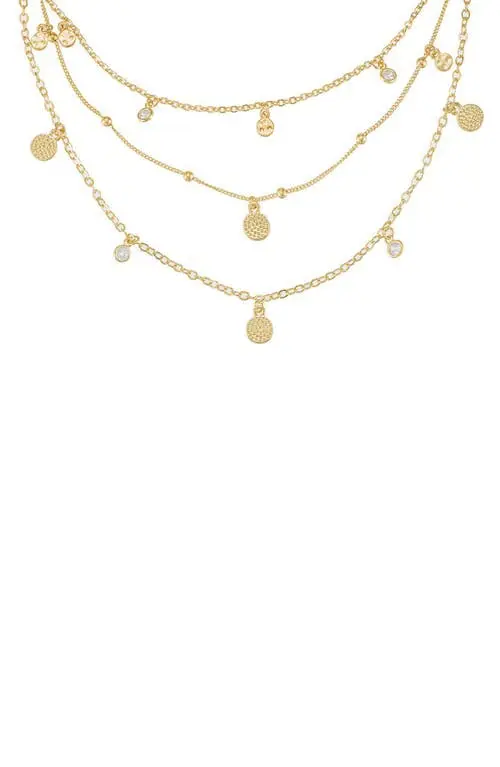 Ettika Multistrand Medallion Necklace - Gold