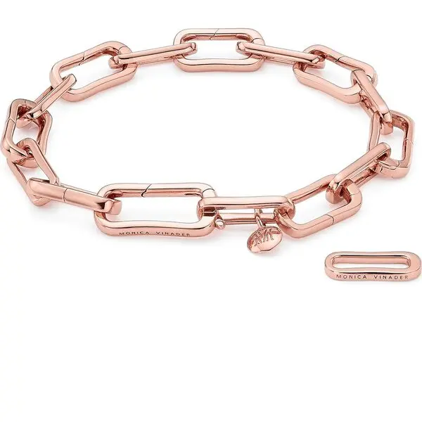 Monica Vinader Alta Capture Charm Bracelet - Rose Gold