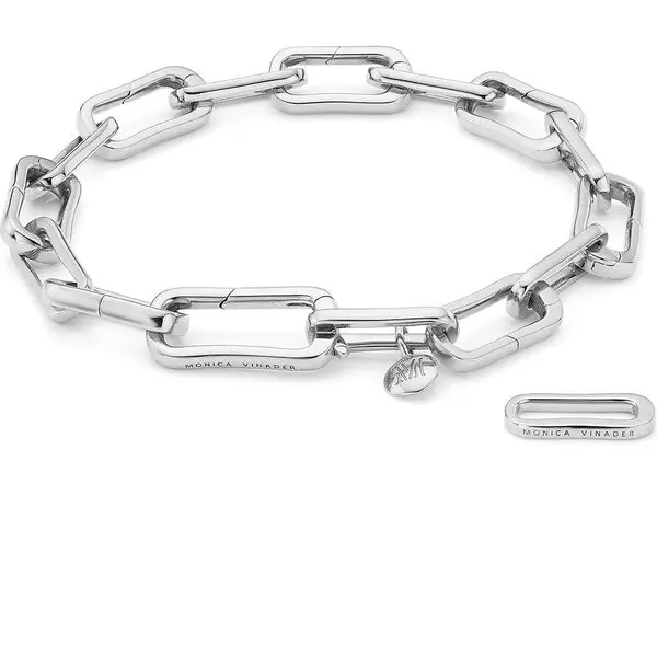 Monica Vinader Alta Capture Charm Bracelet - Silver