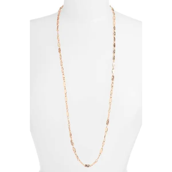 KARINE SULTAN Long Chain Necklace - Rose Gold