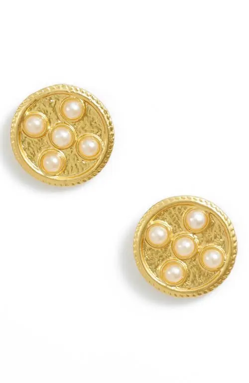 KARINE SULTAN Imitation Pearl Stud Earrings