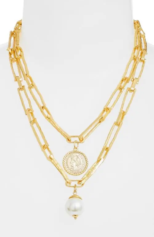 KARINE SULTAN Layered Pendant Necklace