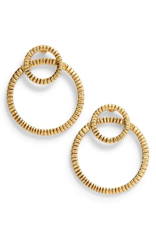 KARINE SULTAN Double Hoop Earrings - Gold