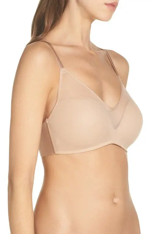 Le Mystère Sheer Illusion Wireless Bra - Natural