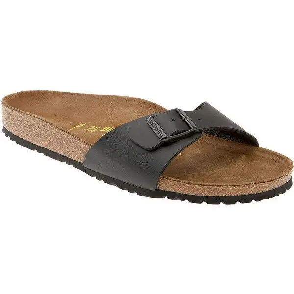 BIRKENSTOCK Madrid Birko-flor™ Slide Sandal - Black