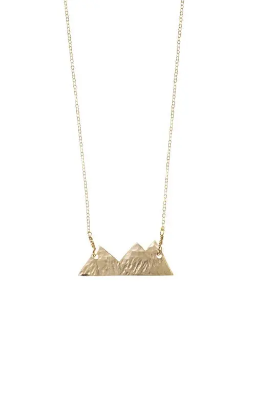 NASHELLE Three Sisters Mountain Pendant Necklace - Gold