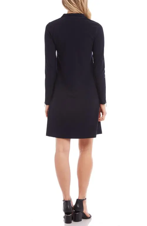 Karen Kane A-line Travel Jersey Dress - Navy