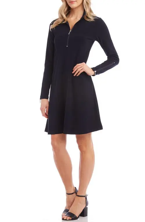 Karen Kane A-line Travel Jersey Dress - Navy