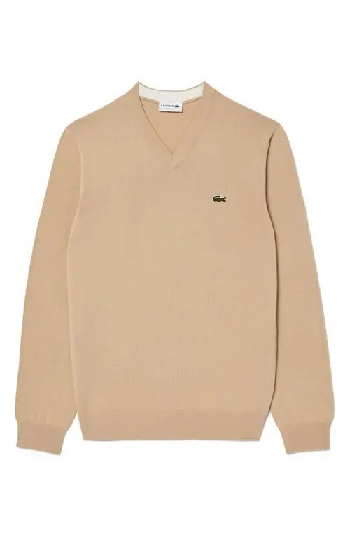 Lacoste V-neck Cotton Sweater - Viennese