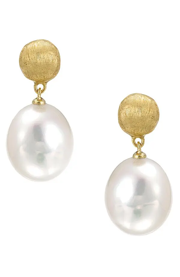 Marco Bicego 18k Gold Freshwater Pearl Drop Earrings - 18kt G